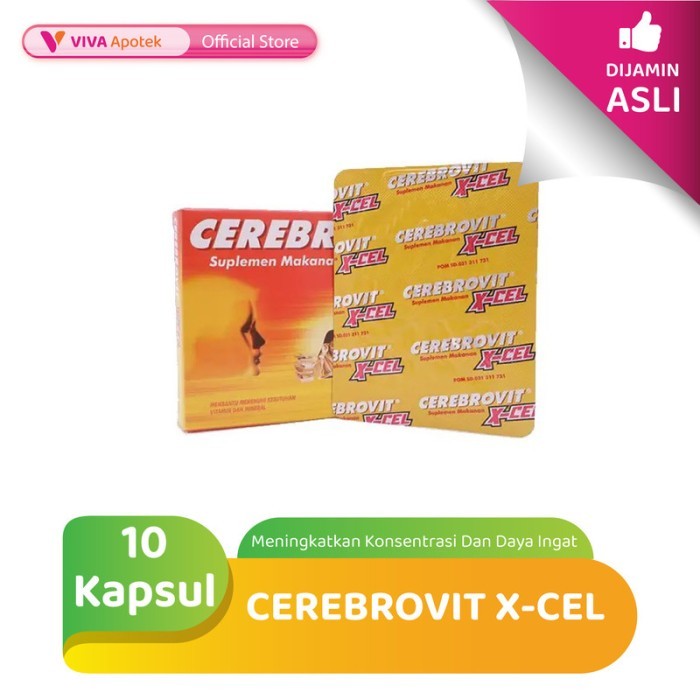 Jual Cerebrovit X-Cel untuk Memenuhi Kebutuhan Nutrisi Otak (10 Kapsul ...