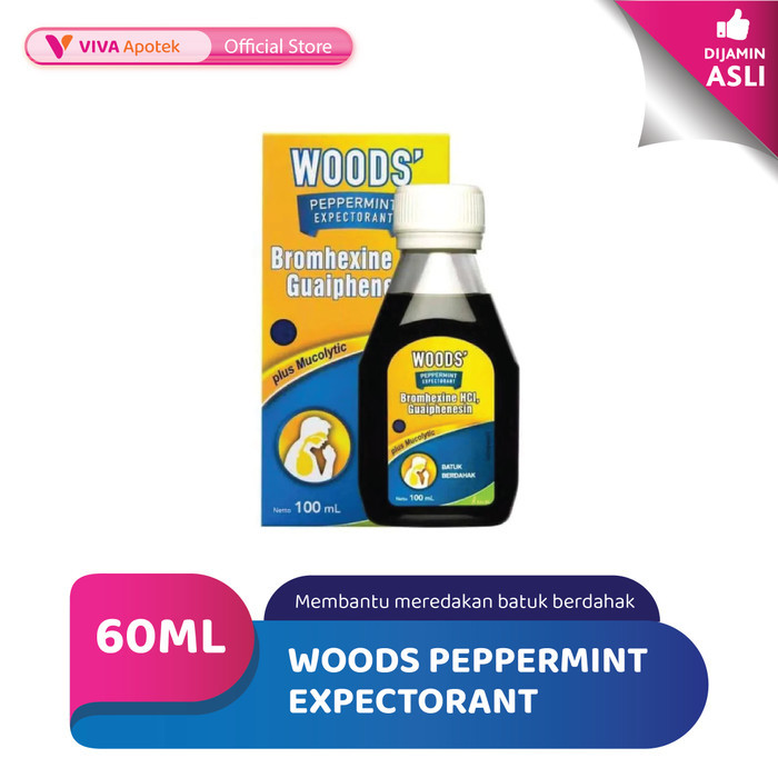 Jual Woods Peppermint Expectorant untuk Meredakan Batuk Berdahak (60 ml ...