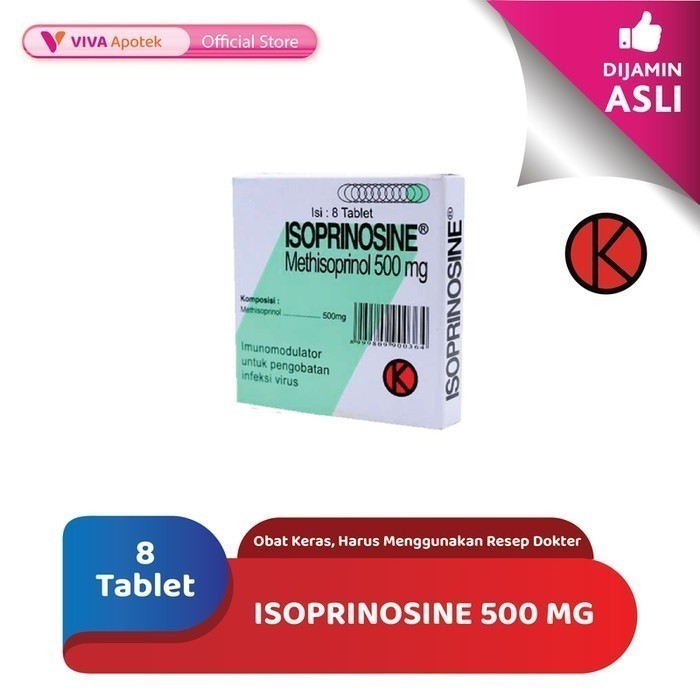 Jual Isoprinosine 500 mg / Methisoprinol / Infeksi Virus (8 Tablet ...