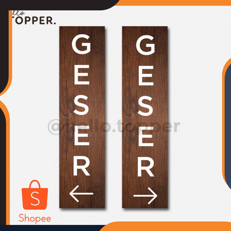 Jual Grosir Sign Kayu Geser Label Sign Board UV Print Kayu - Panah ...