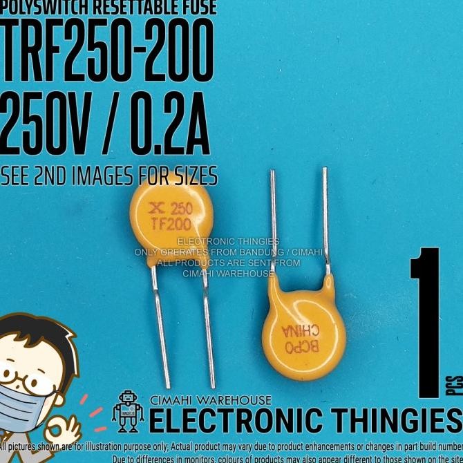 Jual Murah (8) TRF250-200 250V 0.2A POLYSWITCH POLYFUSE PPTC PTC FUSE ...