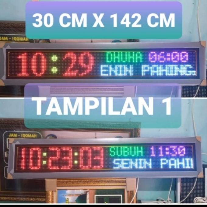 Jual Jam Jadwal Sholat Masjid Running Text/ Tulisan Berjalan | Shopee ...