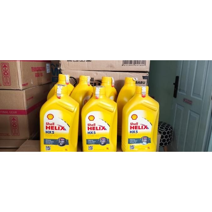 Jual Oli !! Shell Helix Hx5 15W-40 1 Liter Harga 1 Dus / Karton Isi 12 ...