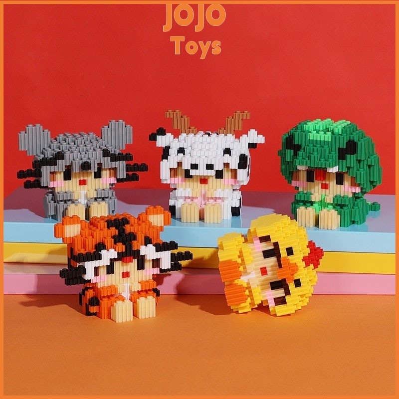 Jual JOJO Nano Block 12 Shio Series / Nano Block Mainan Nano Balok 3D ...