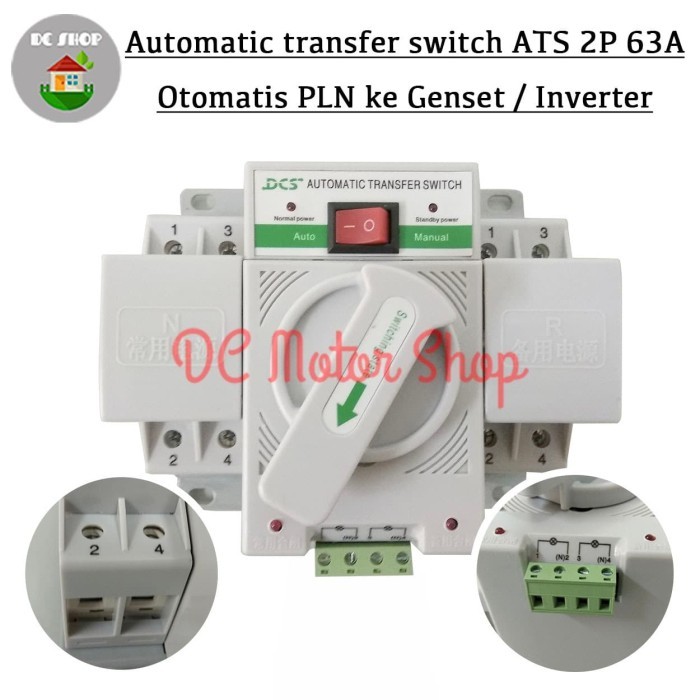 Jual Ready Automatic transfer switch ATS 2P 63A Otomatis PLN ke Genset / Inverter | Shopee Indonesia