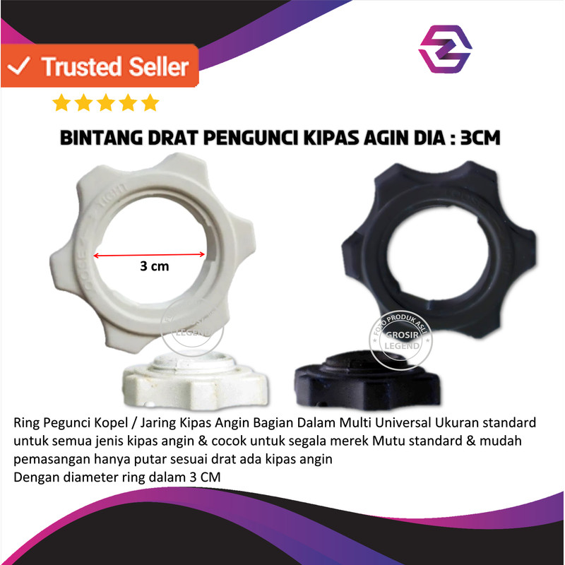 Jual Ring Pengunci Kopel Kipas Angin Universal/Drat Penahan Jaring D: 3 ...