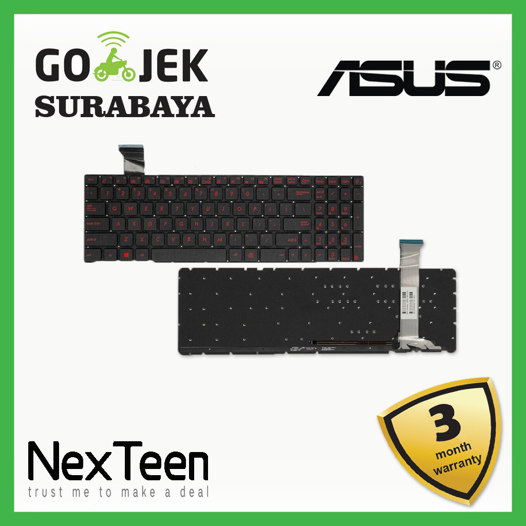 Jual Original Keyboard Asus ROG Strix GL552 GL552JX GL552VW GL552VX Red ...