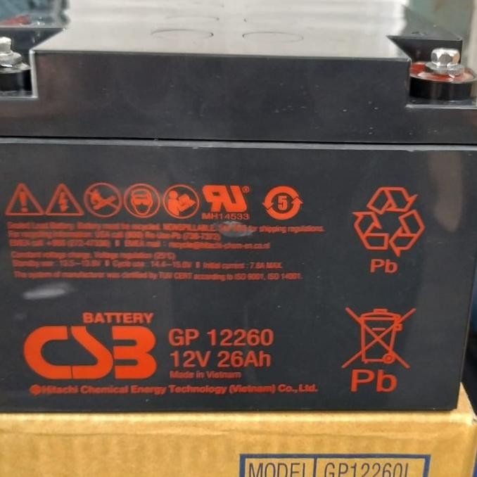 Jual Baterai CSB GP 12400 12V 40Ah / Battery Csb 12v 40 Amper GP12400 | Shopee Indonesia