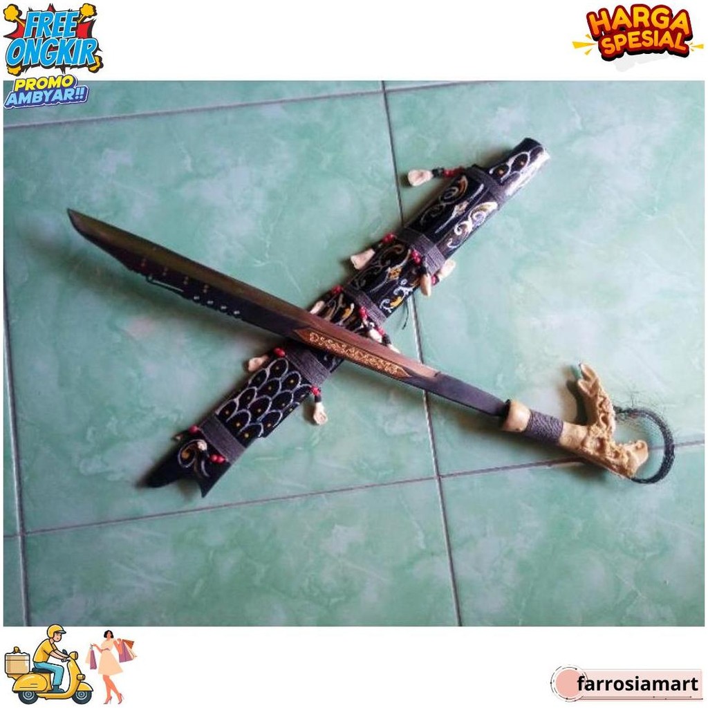 Jual Mandau Antik Khas Kalimantan Asli Motif Temeng Bd Cod | Shopee ...