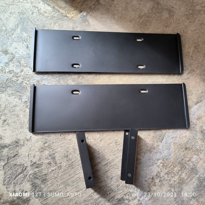 Jual tatakan plat nomer model pejabat mentri powder coating warna HITAM ...