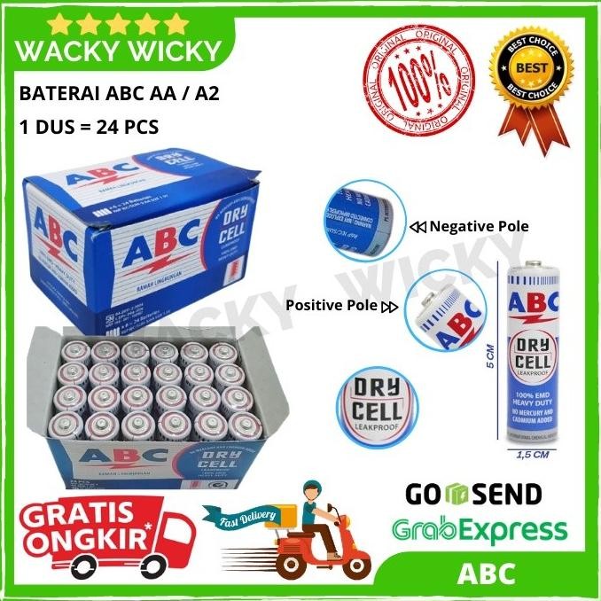 Jual Batre Baterai Battery Abc Biru Dry Cell Tipe D Besar R20 - Isi 24 ...