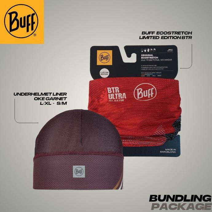 Jual BUFF BUNDLING PACKAGE - UNDERHELMET LINER SOLID OKE GARNET & BTR LIMITED EDITION NECKWEAR ...