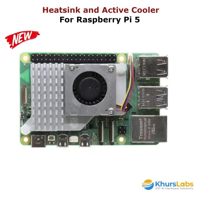 Jual Heatsink And Active Cooler Kipas Pendingin For Raspberry Pi 5 Otr | Shopee Indonesia