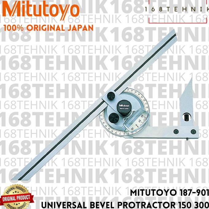 Jual MITUTOYO 187-901 UNIVERSAL BEVEL PROTRACTOR 150 MM , 300 MM ...
