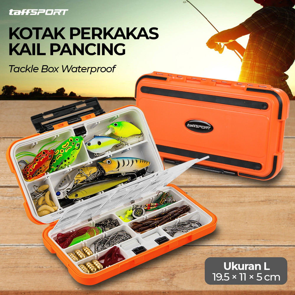 Jual Kotak Perkakas Kail Pancing Tackle Box Waterproof - DY029 L - Hitam Oren | Aksesoris ...