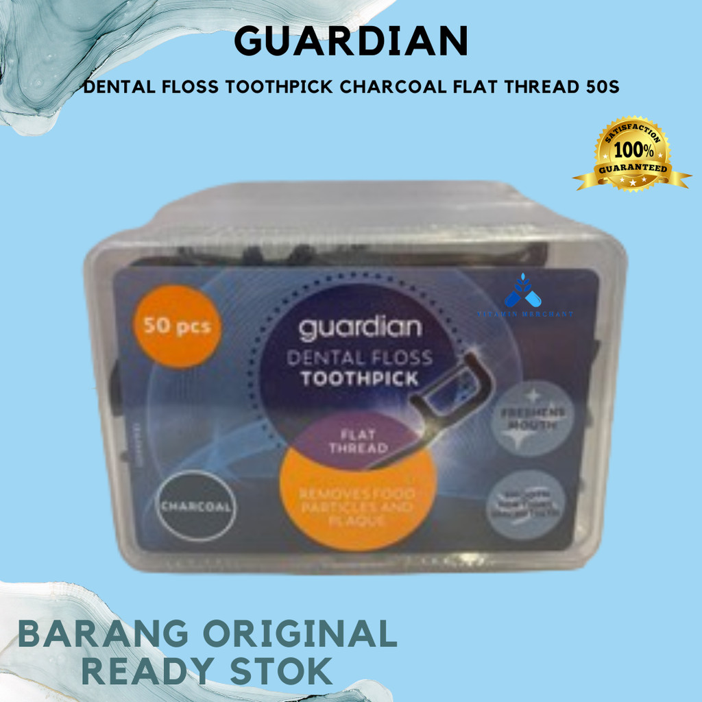Jual Guardian Dental Floss Toothpick Charcoal Flat Thread 50s | Shopee ...