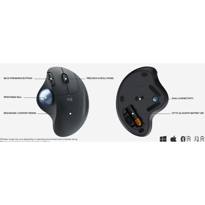 Jual Logitech M570 2.4G Wireless Gaming Mouse Optical Trackball ...