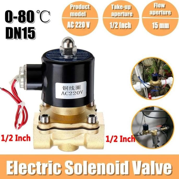 Jual SELENOID VALVE AIR OTOMATIS VALVE DN15 1/2 INCH ORIGINAL DAN ...