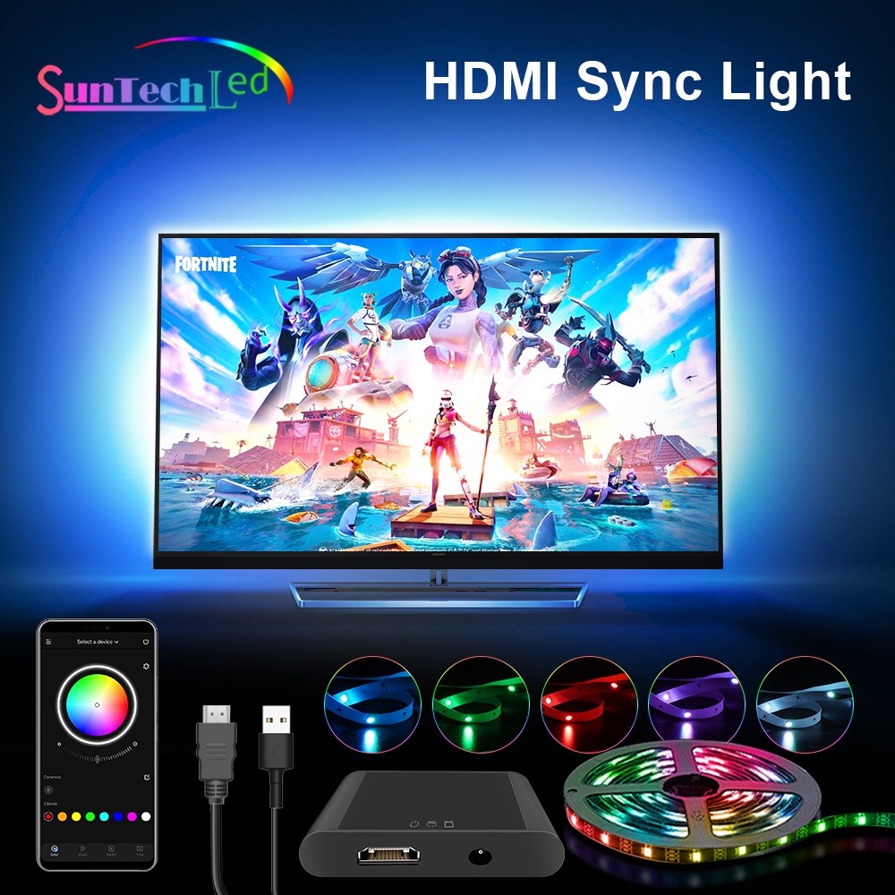 Jual Lampu Latar TV PC Lampu Strip LED untuk Perangkat HDMI Kit Lampu ...