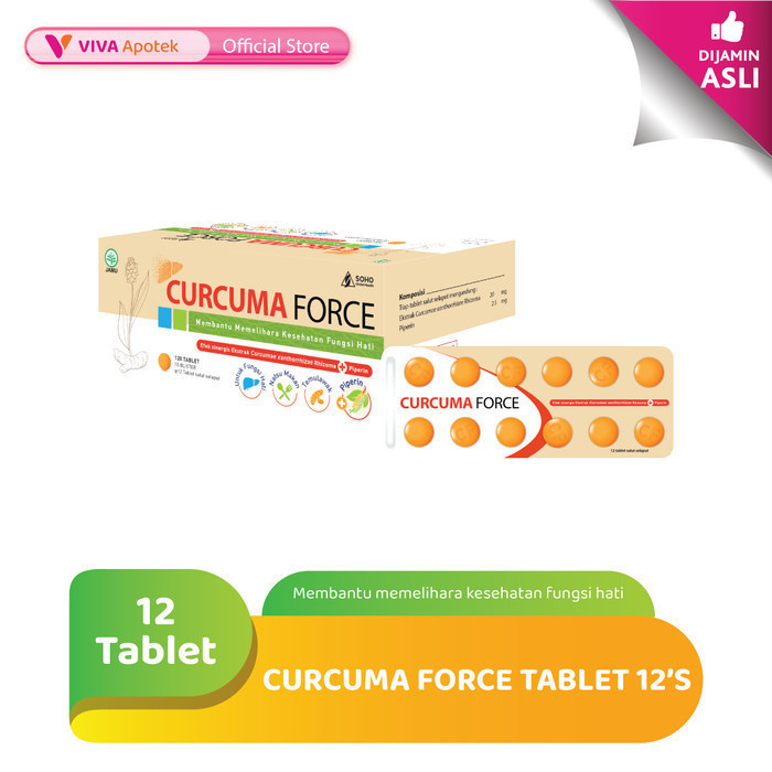 Jual Curcuma Force Suplemen untuk Memelihara Kesehatan (12 Tablet ...