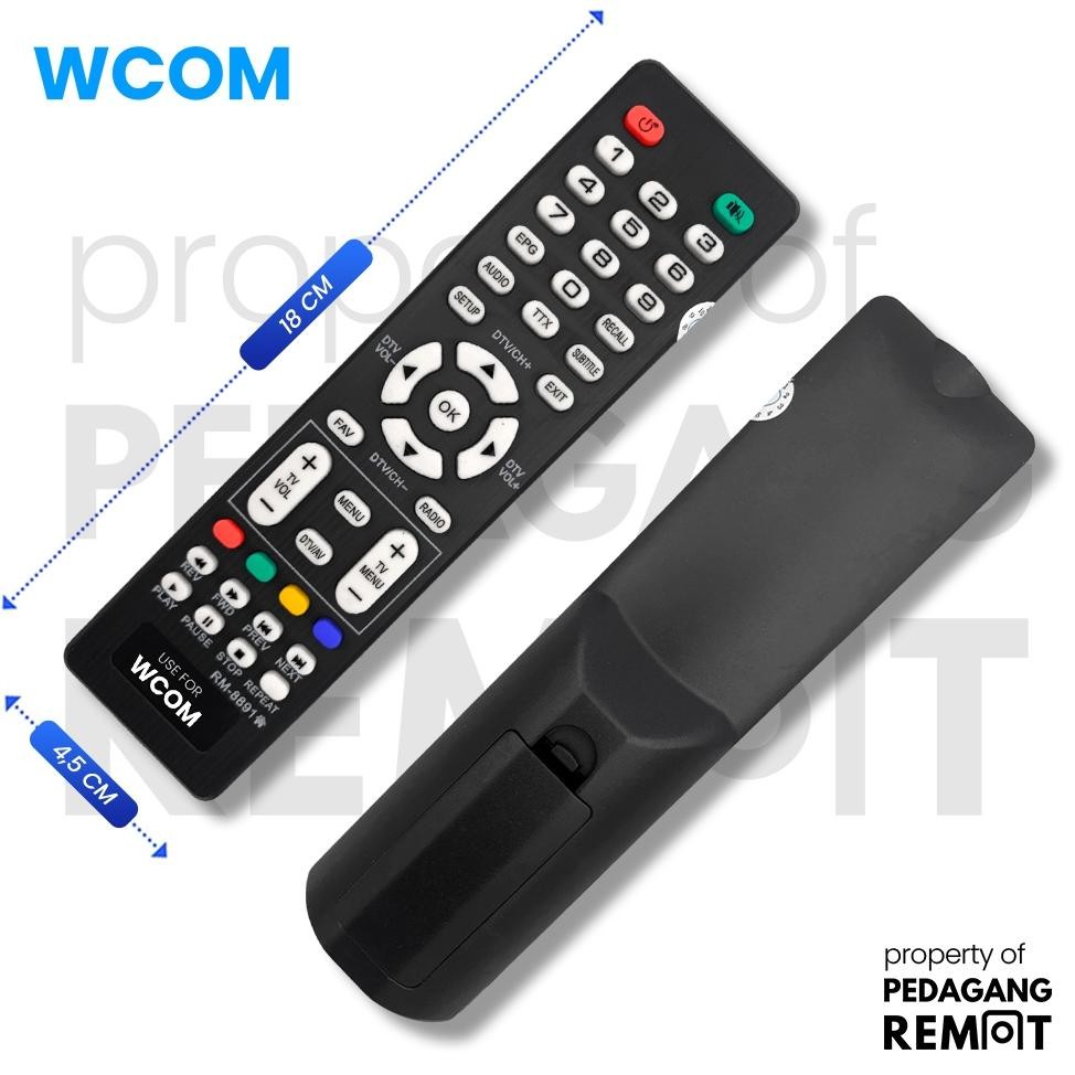 Jual TERLARIS!! Remote Mesin TV Digital Tuner WCOM Tipe SPQ8991N-DVB ...