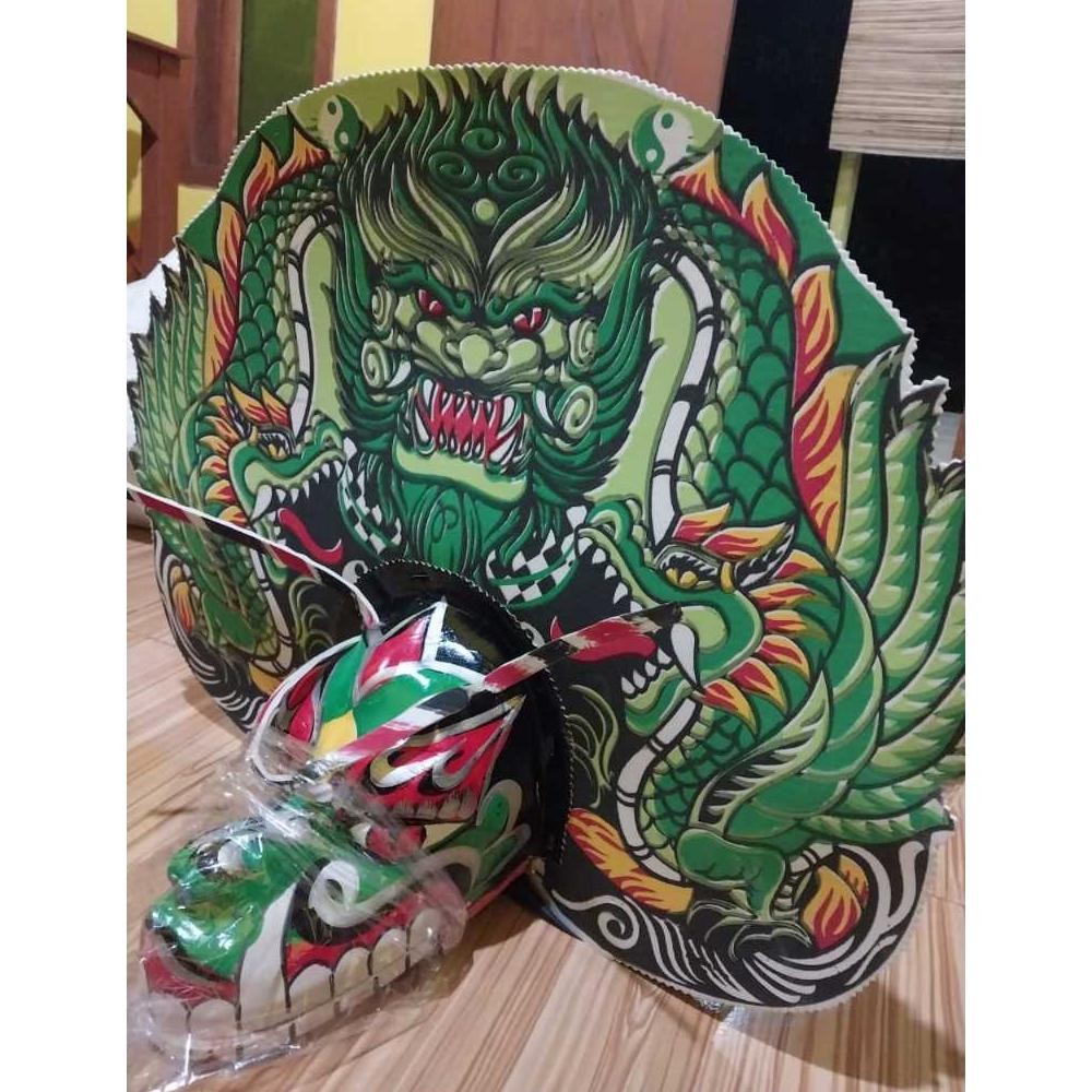 Jual Cuci Gudang Barongan Devil Sungut Full Kayu Asli Ukuran 14 Bonus ...