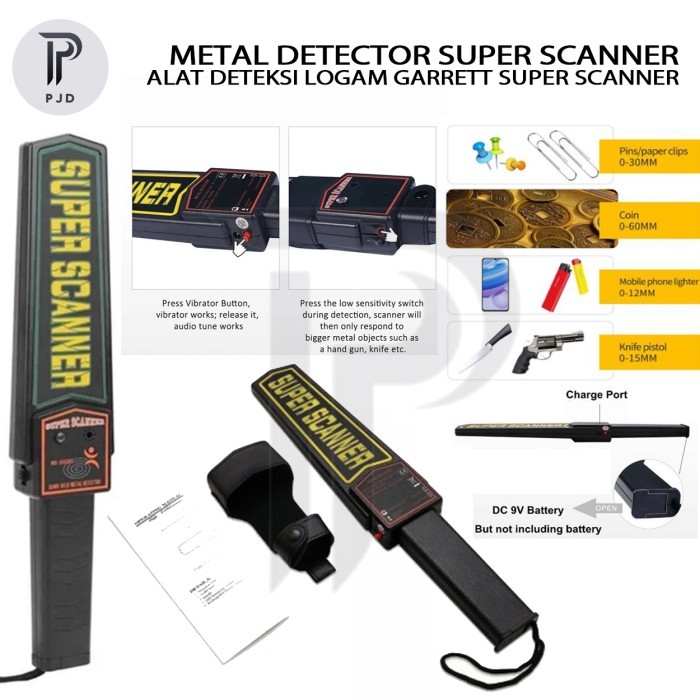Jual Handheld Metal Detector Metal Alat Deteksi Logam Garrett Super ...
