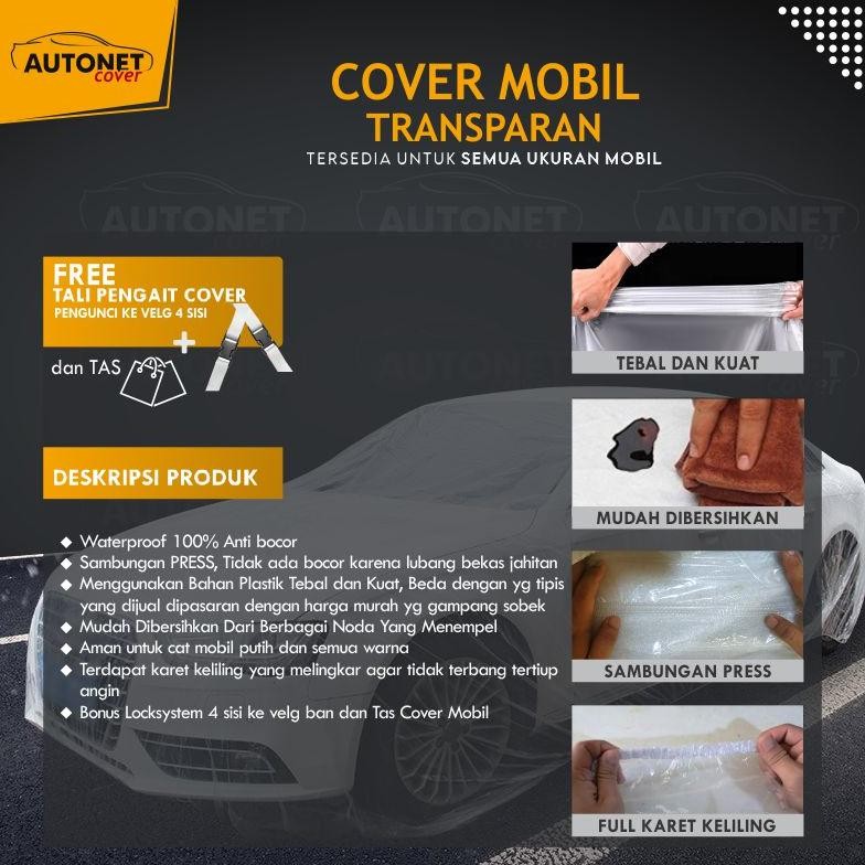 Jual VIRAL Sarung cover mobil bening transparan plastik tebal Yaris ...