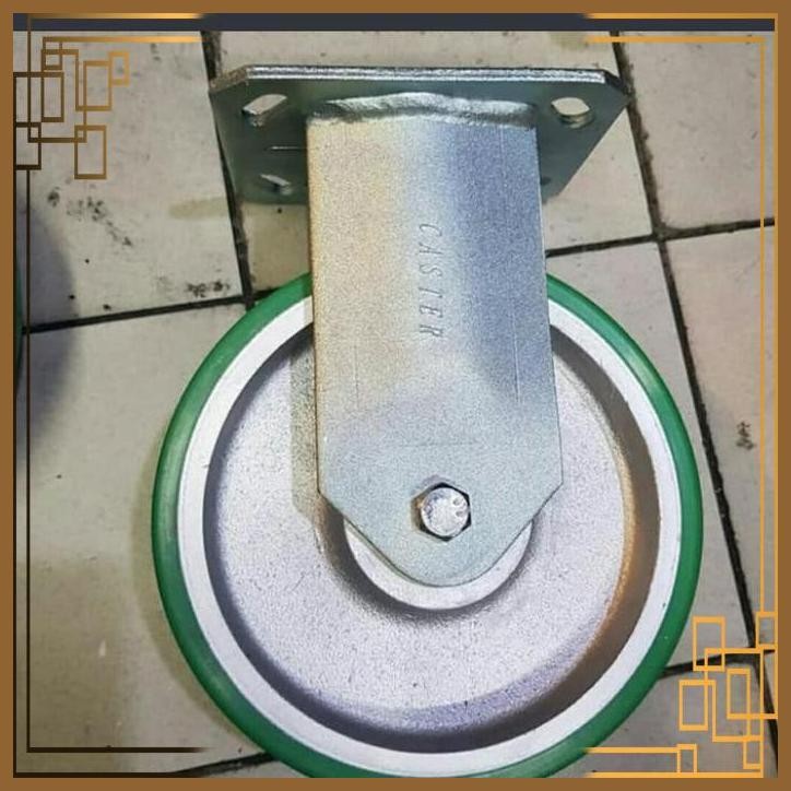Jual [WJT] roda heavy duty 5 inch pu kapasitas 500-600 kg type mati ...