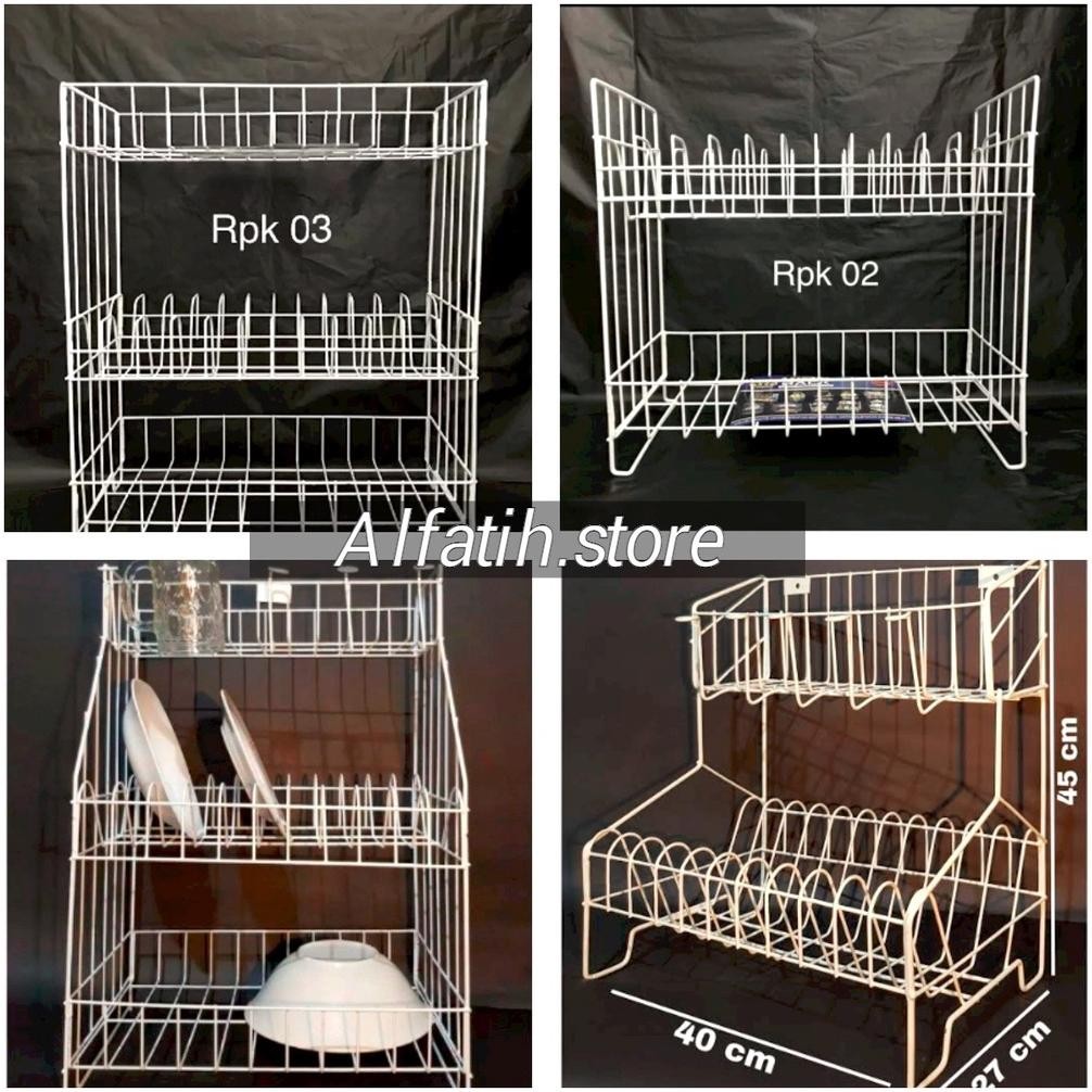 Jual Premium Rak Piring Susun 3 Anti Karat, Rak Kawat Susun 3 Dan Susun ...