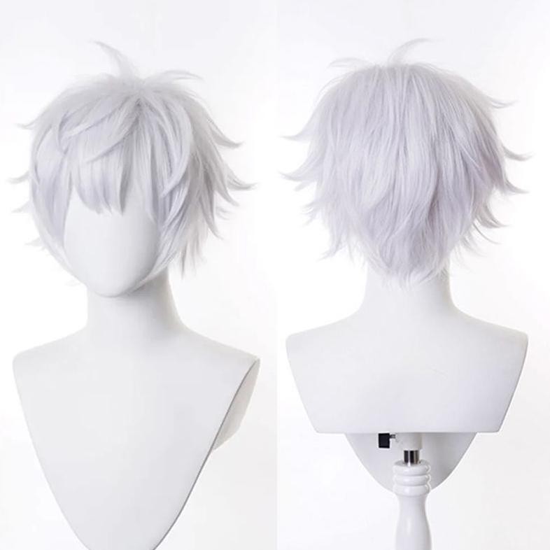 Jual Premium Wig Pendek Anime Jujutsu Kaisen Gojo Satoru Rambut Palsu ...