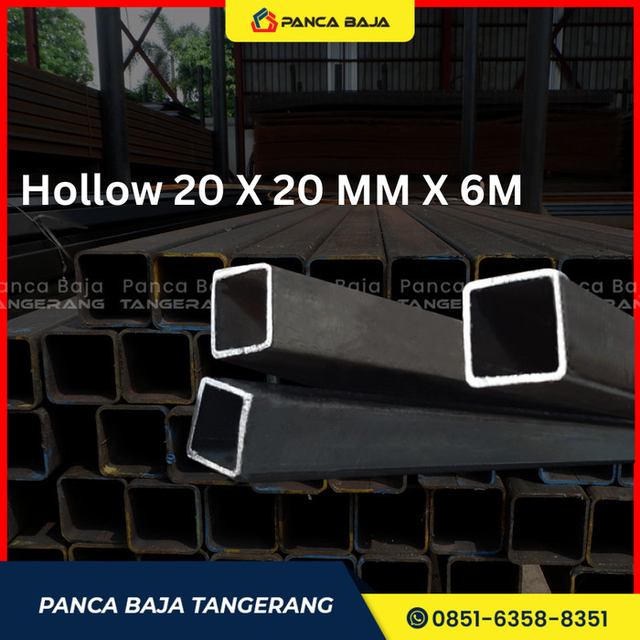 Jual Besi Holo Hollow Pipa Kotak Hitam 20 X 20 Mm X 6 M (2X2 Cm) Best ...