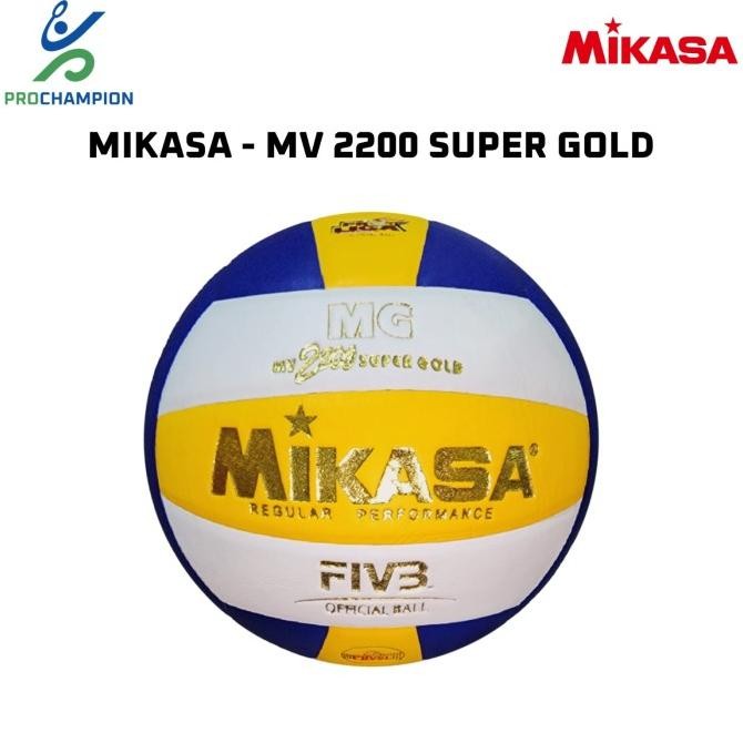 Jual Bola Volly Voli Volley Ball MIKASA MV2200 MV 2200 SG Super Gold Original | Shopee Indonesia