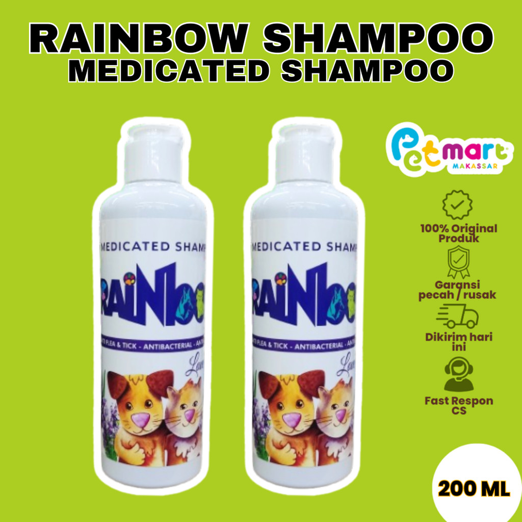 Jual Rainbow Medicated Shampoo 200ml Shampo Hewan | Shopee Indonesia