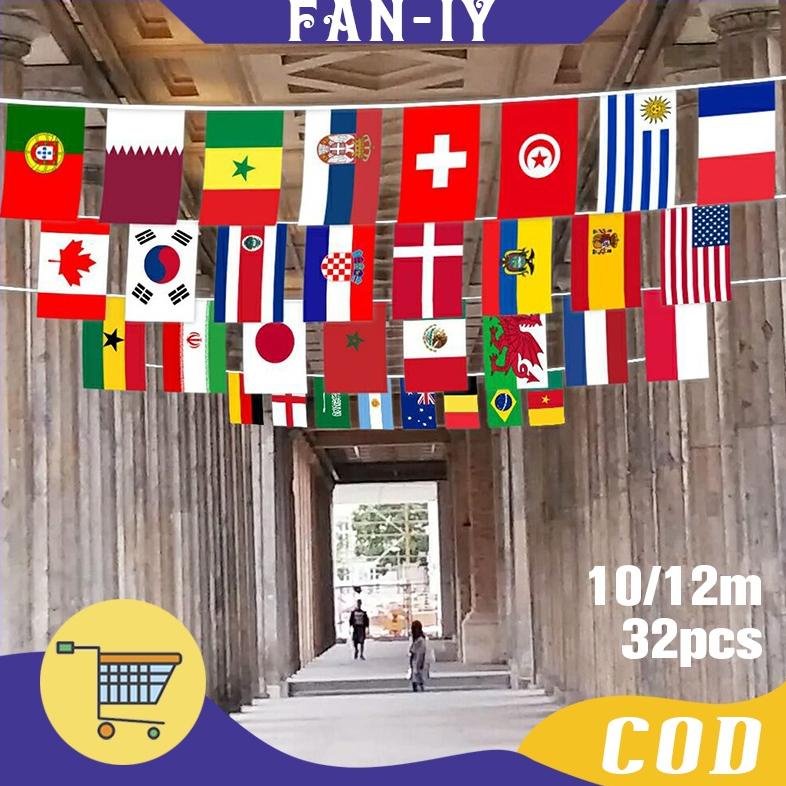 Jual Trending Bendera Piala Dunia 2022 Qatar 28X20Cm 32 Bendera Negara ...