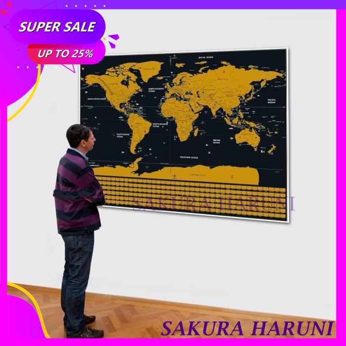Jual POSTER PETA DUNIA HIASAN DINDING PRODUK BAHAN BERKUALITAS TINGGI ...
