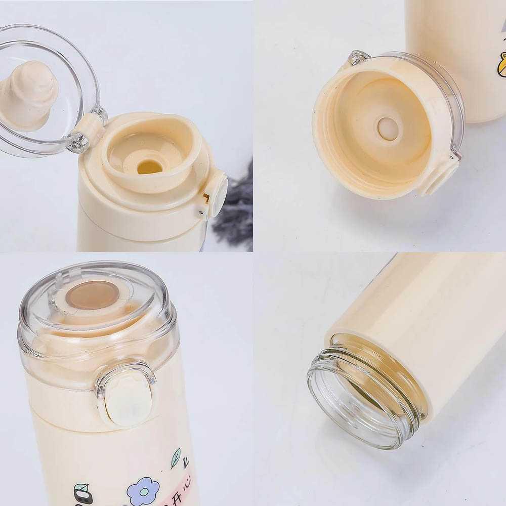Jual Botol Minum Kaca Aesthetic Korean Style Model Karakter Lucu 450ml Terbaru | Shopee Indonesia