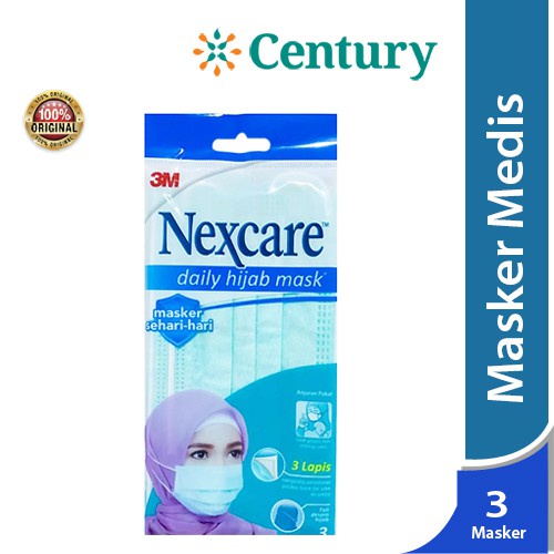 Jual Nexcare Daily Hijab Mask isi 3 / masker kesehatan / face mask ...