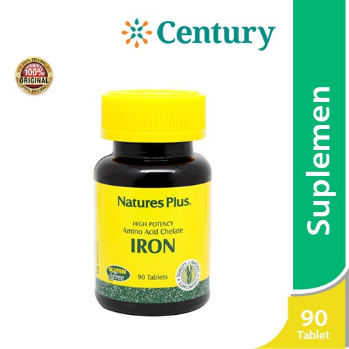 Jual Nature's Plus Iron 20mg 90 Tablet/Suplemen Anemia/Kurang Darah ...