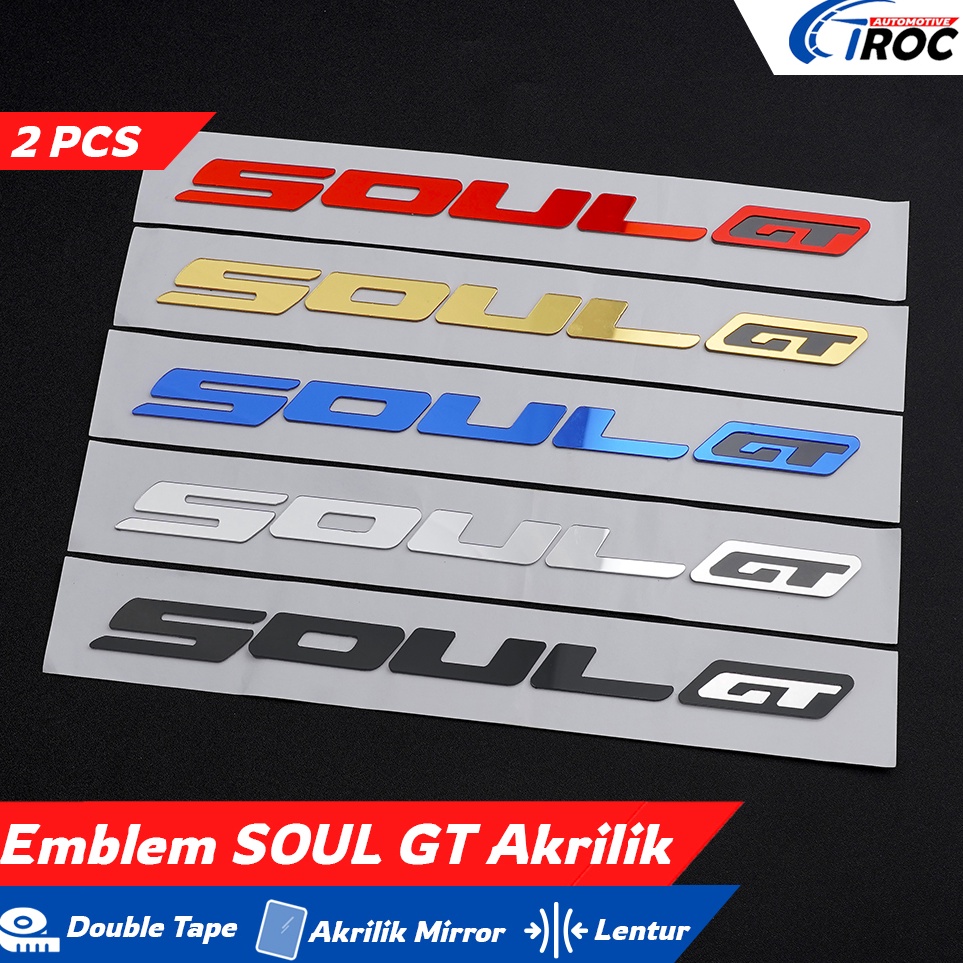 Jual _ 2 PCS STIKER EMBLEM MOTOR TIMBUL 3D LOGO SOUL GT STIKER MIROR ...