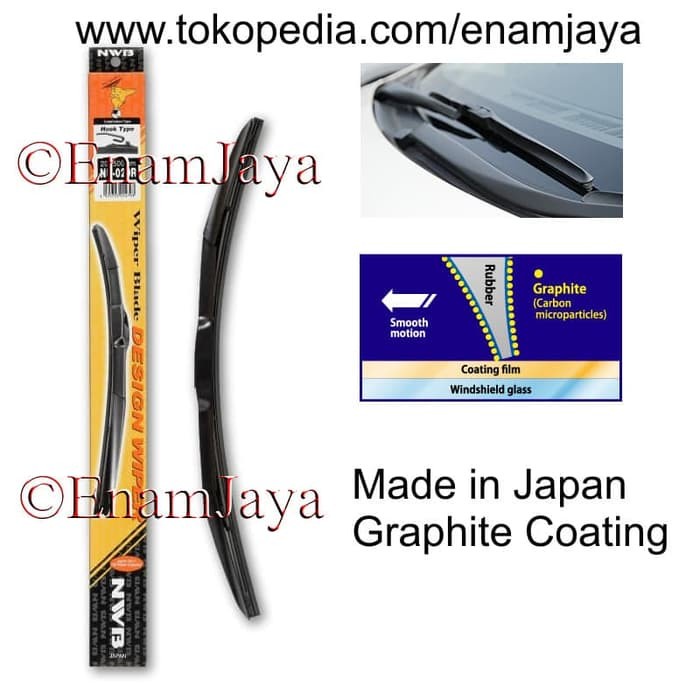 Jual Nwb Wiper Blade Frameless 19 Inch / 475Mm Design Series Made In Japan Kode Br03 | Shopee ...
