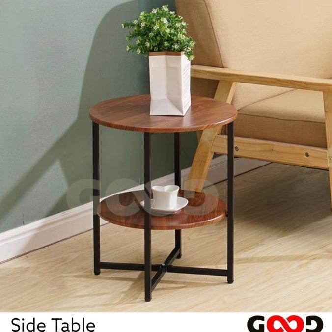 Jual Meja Kecil Minimalis 2 susun/Side Table/Round Coffee Table/Meja ...