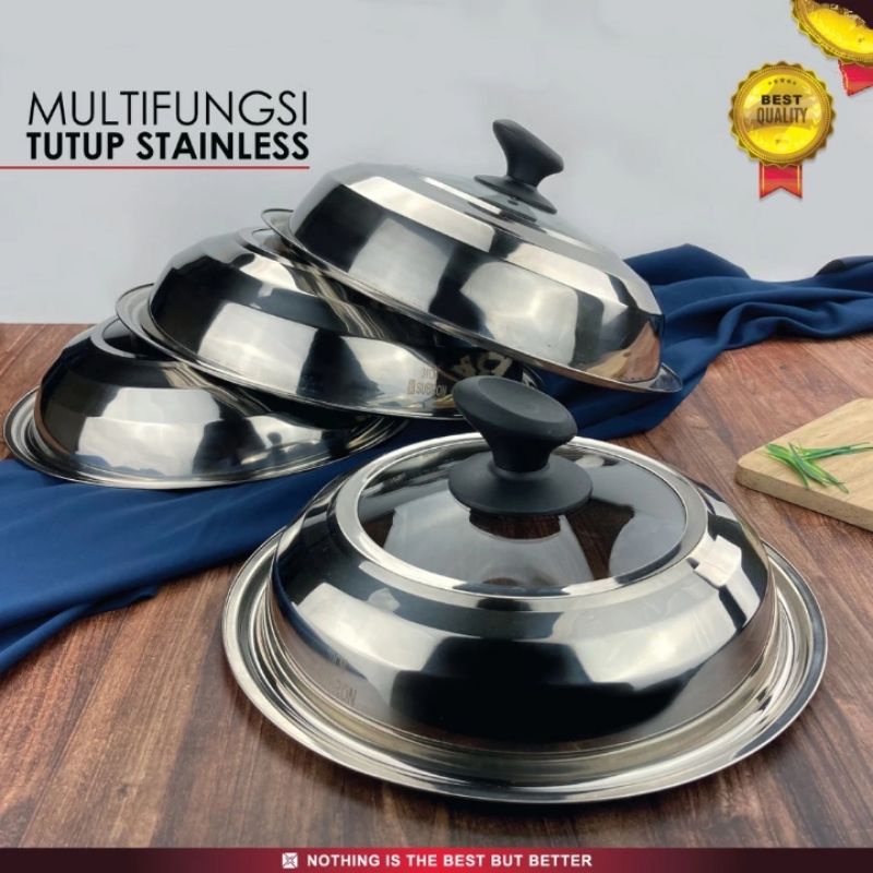 Jual Tutup Panci Wajan Multifungsi Kuali Wok 30cm 32cm 34cm 36cm Stainless Kaca Ok | Shopee ...