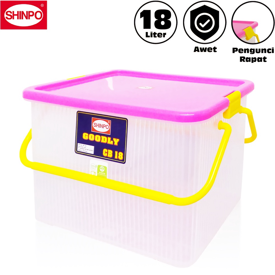 Jual Laris 0uI SHINPO Box Penyimpanan Kontainer Plastik 18 L Goodly ...