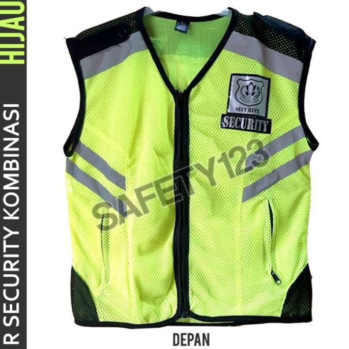 Jual Rompi Jaring Kombinasi Satpam Security Hijau Stabilo 2 Lapis Tebal ...