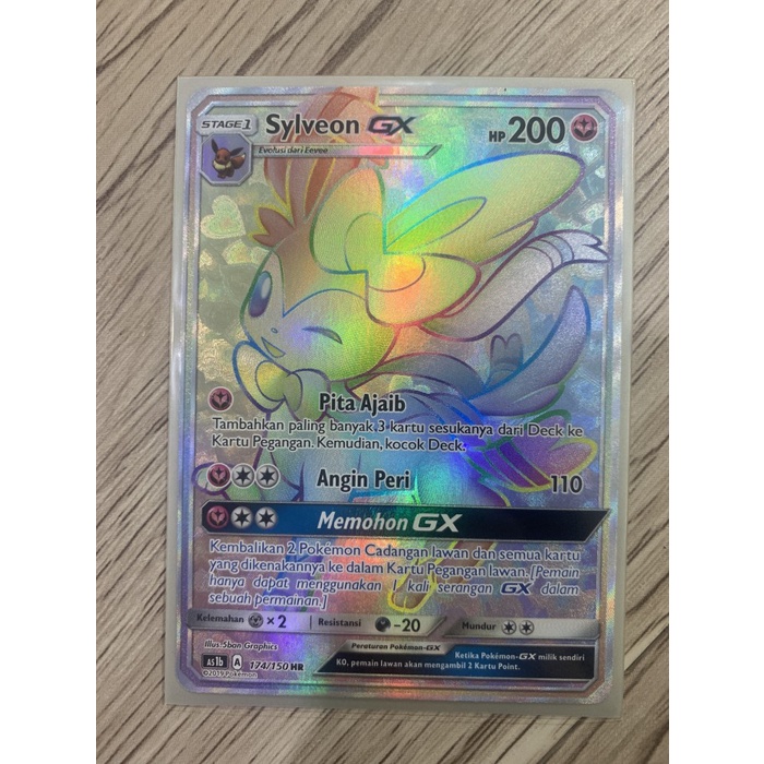 Jual Sylveon Gx Hr As1B Kartu Pokemon Tcg Indonesia Holo Foil Eevee | Shopee Indonesia