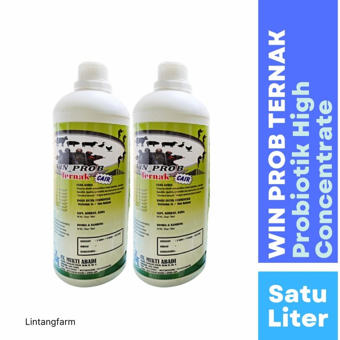 Jual PROBIOTIK FERMENTASI PAKAN TERNAK WIN PROB CAIR 1 LITER | Shopee ...