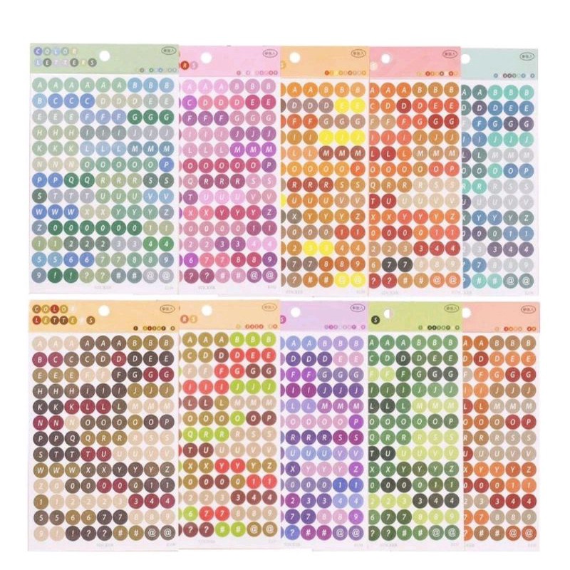 Jual Sticker letter Alphabet dan Number DIY scrapbook notebook jurnal ...