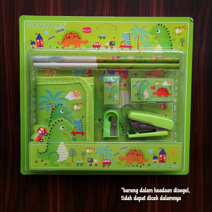 Jual PAKET ALAT TULIS STUDY SET KARAKTER DINOSAURUS DINO DINOSAURS ...