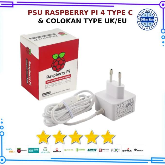 Jual Adaptor Raspberry Pi 4 PSU Original | Shopee Indonesia